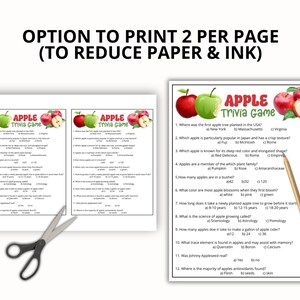 Apple Trivia Game, Fall Trivia Game, Halloween Party Game, Autumn ...