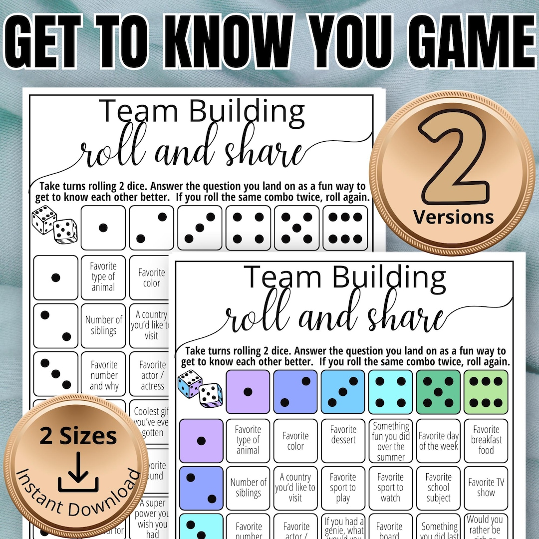 Team Building Get to Know You Icebreaker Game, Office Employee Coworker ...