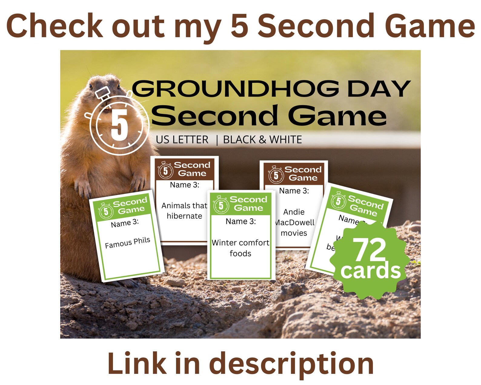 Groundhog Day Name That Phil Game, Groundhog Day Trivia Match Up ...
