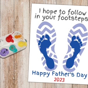 Father's Day Footprint Craft, Footprint Art, Footprint Craft Keepsake ...