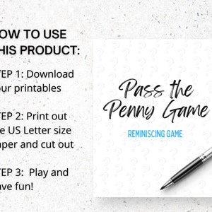 Pass the Penny Game, Elderly Game, Dementia Games, Ice Breaker Games ...