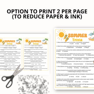 Summer Trivia Game, Summer Solstice Holiday Game, Summer Party Game ...