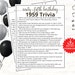 1959 Trivia Game, 65th Birthday Party Games, Born in 1959 Game, 1959 ...