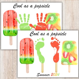 Popsicle Handprint Craft for Kids, Summer Craft, Handprint Art ...