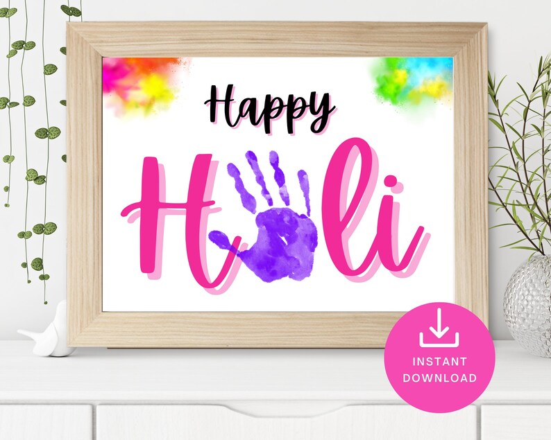 Holi Handprint Craft, Handprint Keepsake,daycare Activity,fun Activity ...