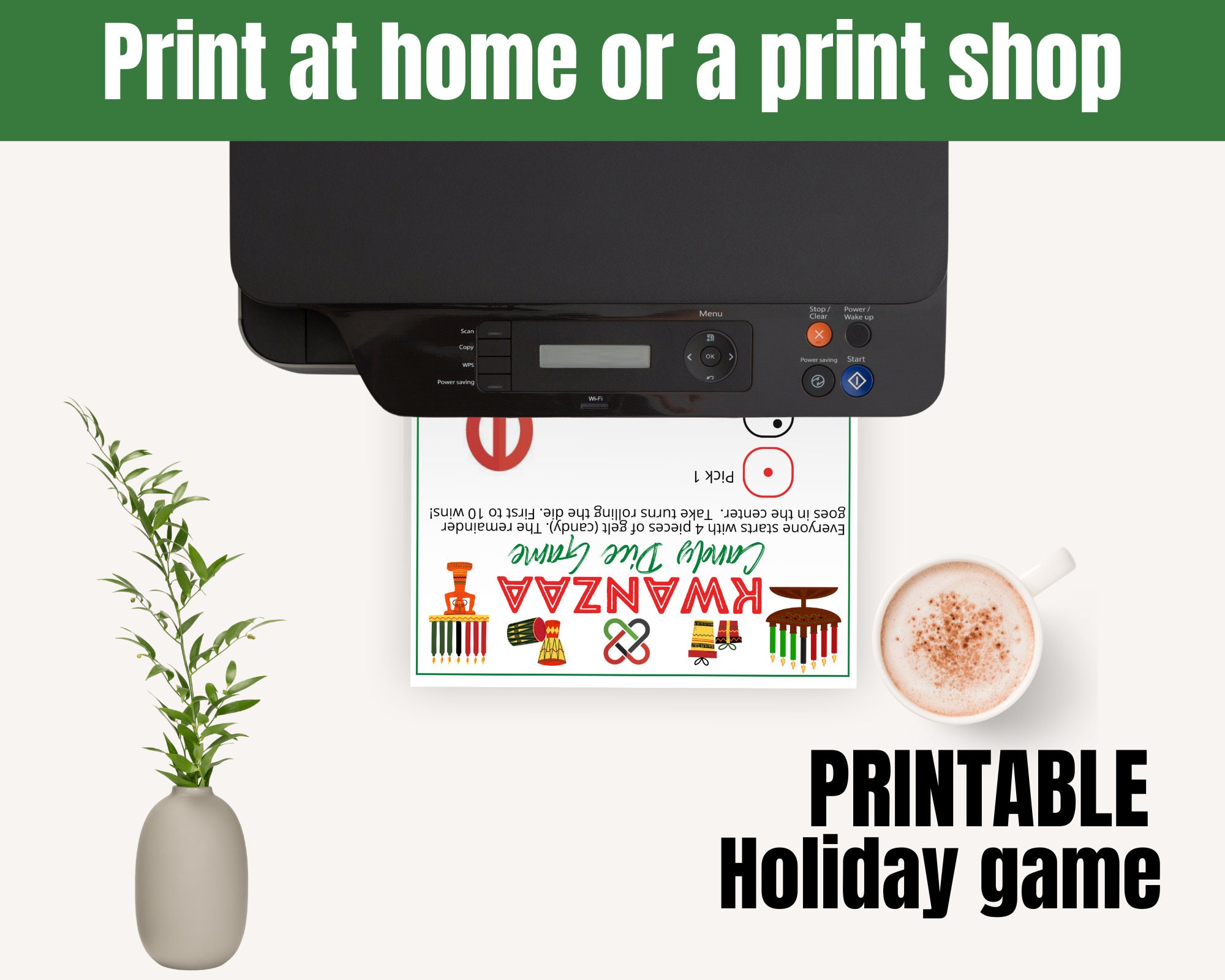 Kwanzaa Candy Dice Game, Kwanzaa Party Game, Kid's Printable Game ...