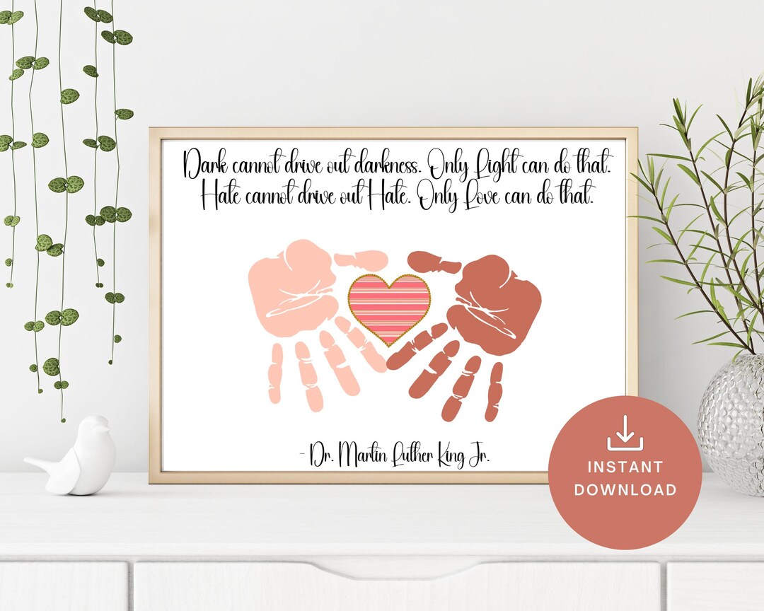 Martin Luther King Day Handprint Craft, MLK Day Handprint Art,handprint ...