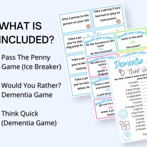 Dementia Game Bundle. Senior Citizens Would You Rather Game,pass the ...