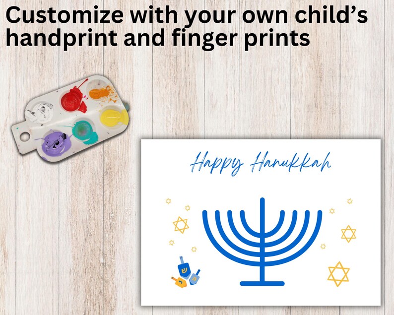 Hanukkah Craft for Kids, Fingerprint Craft, Menorah Candles, Handprint ...