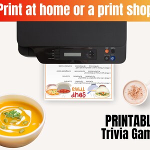 Soup Trivia Game, Printable Soup Cook-off Game for Kids & Adults, Soup ...