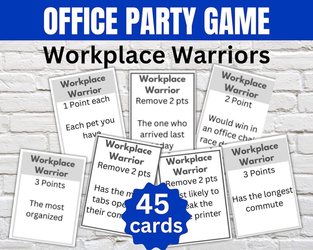 Office Party Game, Staff Employee Activity for Coworkers, Workplace ...