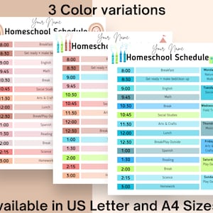 EDITABLE Daily Homeschool Schedule, Childcare Daily Routine, Daily ...