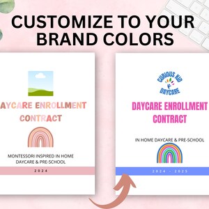 Daycare Contract Form, Child Care Contract, Home Daycare Contract ...