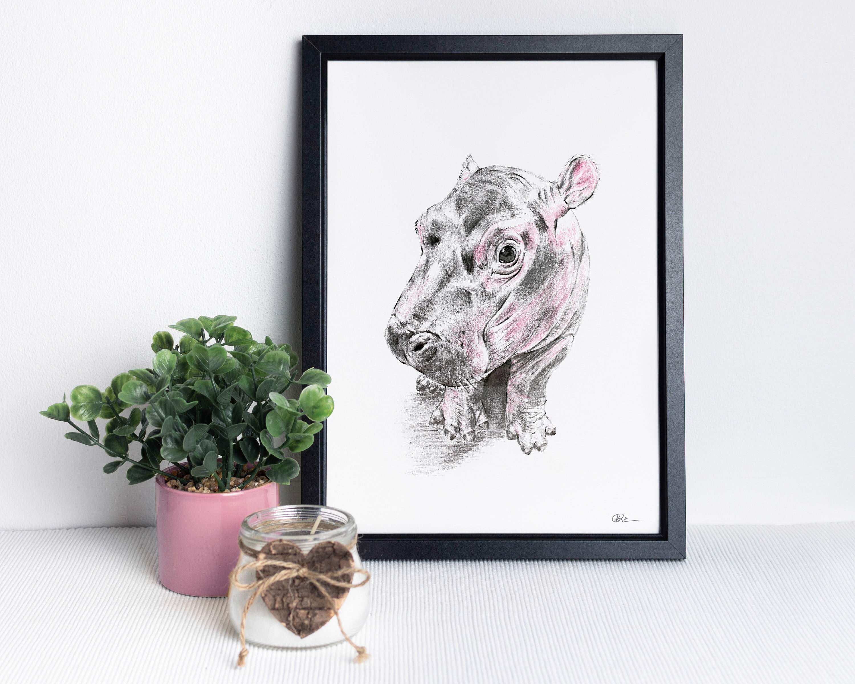 Hippo Print Animal Art Print Hippo Art Print Hippo - Etsy