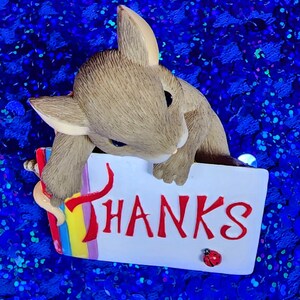 Fitz & Floyd thanks Charming Tails Collection Figurine for Thanksgiving ...