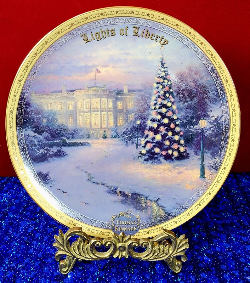 Thomas Kinkade Collector Plate: Lights of Liberty, Bradford Exchange ...