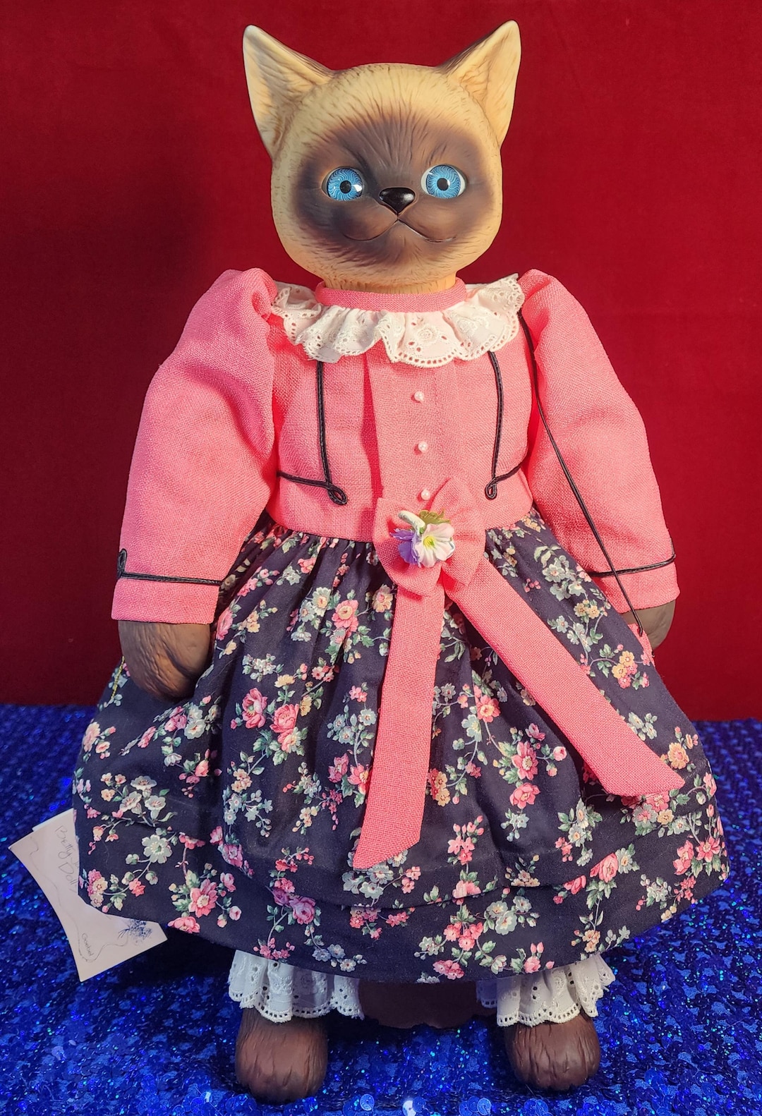 Goebel Betty Jane Carter 18" Musical Porcelain Cat Doll "penny Puss ...