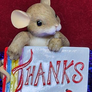 Fitz & Floyd thanks Charming Tails Collection Figurine for Thanksgiving ...