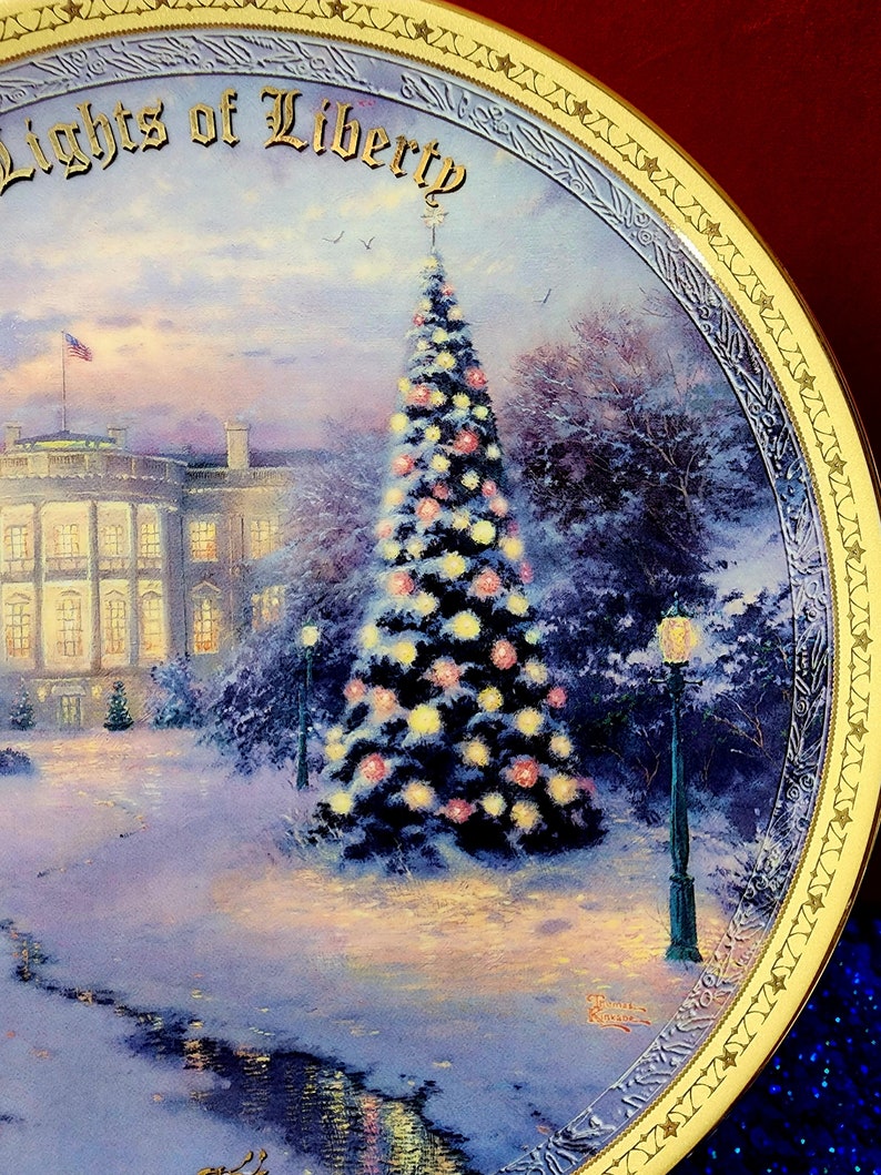 Thomas Kinkade Collector Plate: Lights of Liberty, Bradford Exchange ...