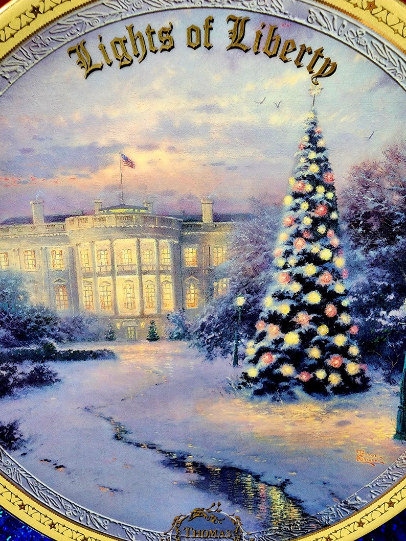 Thomas Kinkade Collector Plate lights of Liberty From Thomas Kinkade's ...