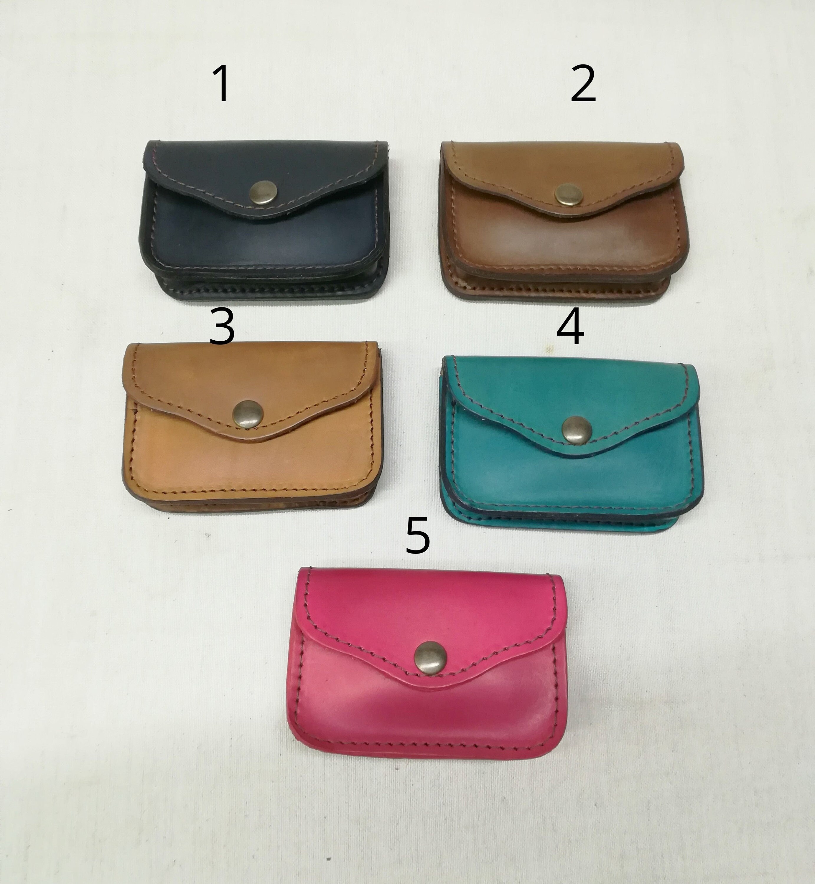 Porte Monnaie En Cuir Artisanal, Porte Monnaie Rigide, Porte Carte ...