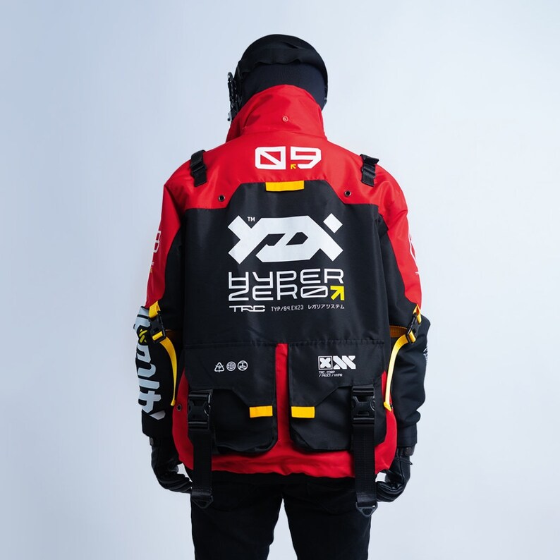 Red Black Tracker Suit Robotic Style Jacket - Track Suit - Cyborg ...