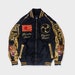 Tiger Japan Warrior Varsity Jacket Black Sukajan Japanese Street Style ...