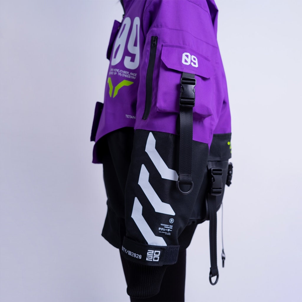 89 Purple Black Tracker Suit Robotic Style Jacket - Cyborg - Track ...