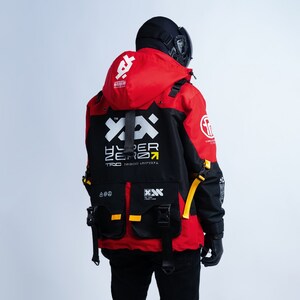 Red Black Tracker Suit Robotic Style Jacket - Track Suit - Cyborg ...