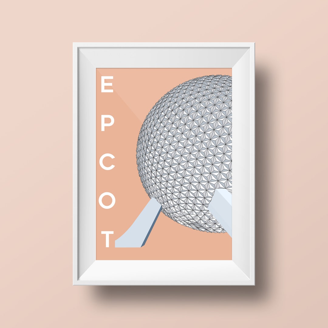 Epcot Spaceship Earth Print Poster - Etsy