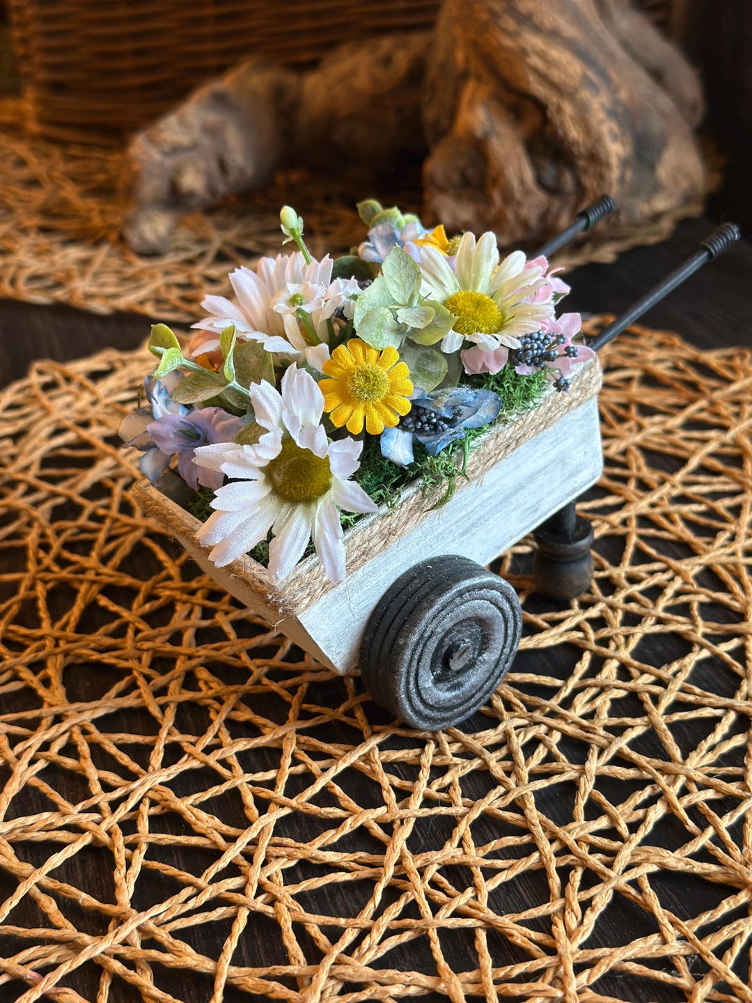 Mini Wheelbarrow, Changeable, Tiered Tray Decor - Etsy
