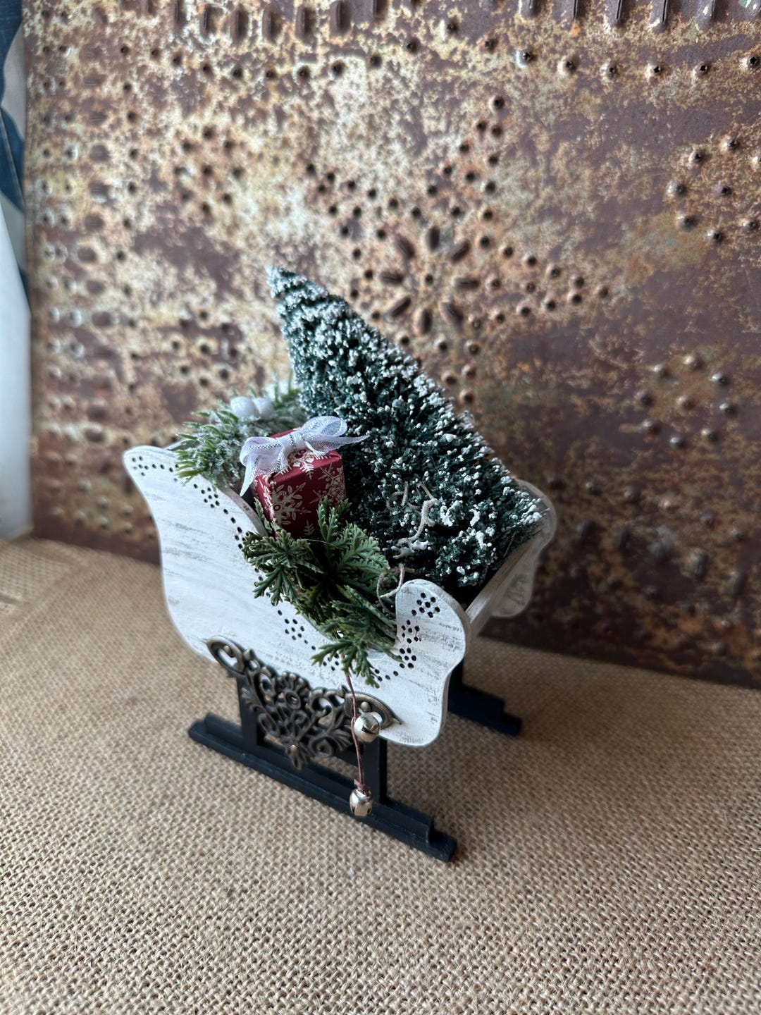 Mini Sleigh, Tiered Tray Decor, Christmas Decor, Winter - Etsy