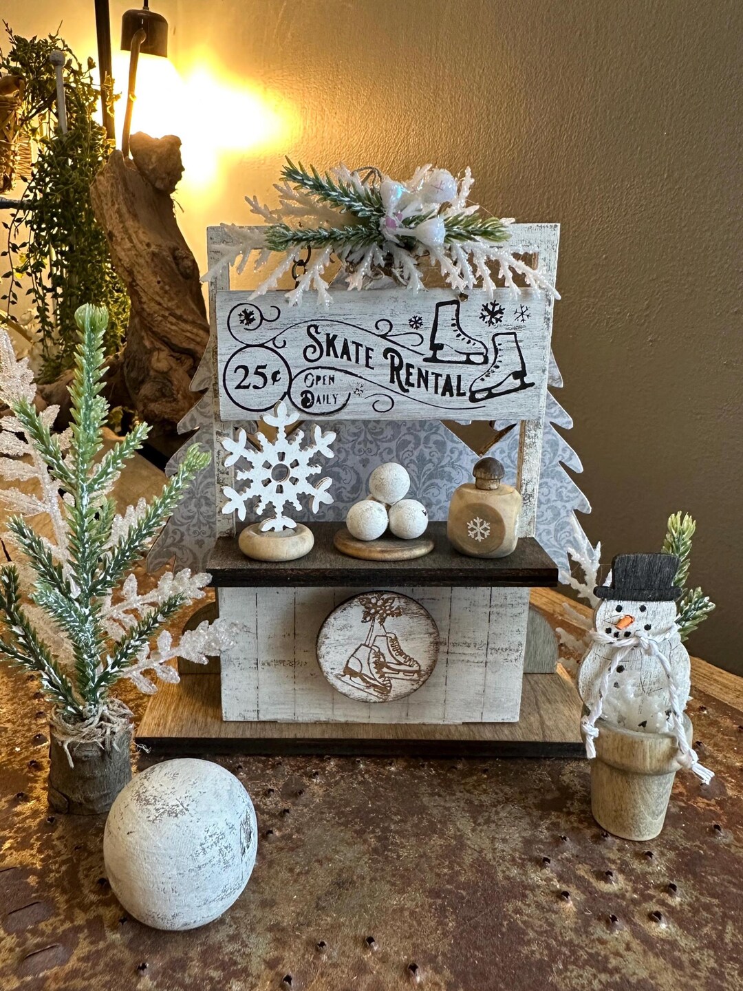 Skate Rental 5” Magnet Set: Roadside Stand or Cart, Tiered Tray Decor ...