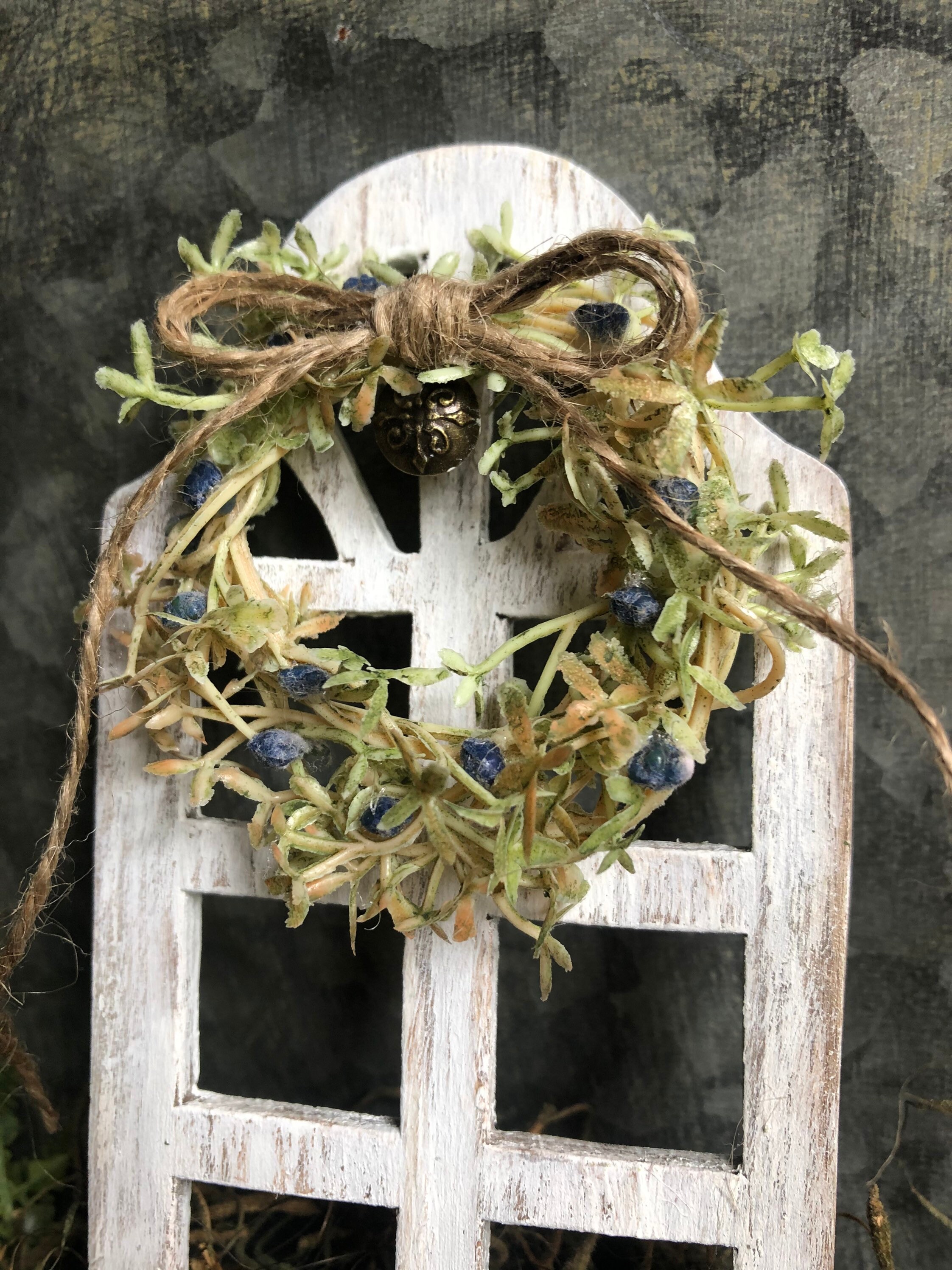 Blueberry Wreath Miniature Blueberry Wreath for Mini Door | Etsy