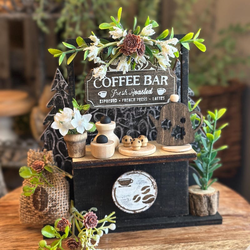 Miniature Coffee Shop - Etsy