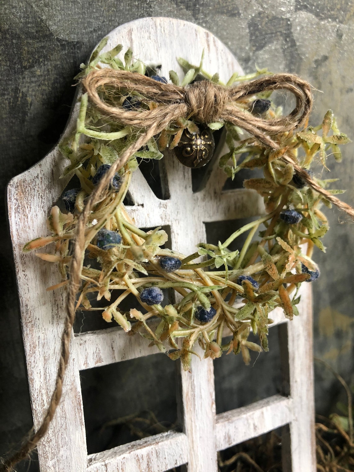 Blueberry Wreath Miniature Blueberry Wreath for Mini Door | Etsy