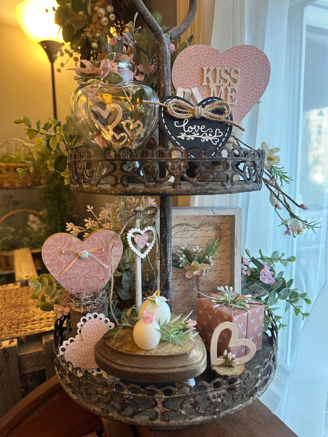 Tiered Tray Bundle, Love Pastel Pink Valentine’s Day, Candy, Hearts - Etsy