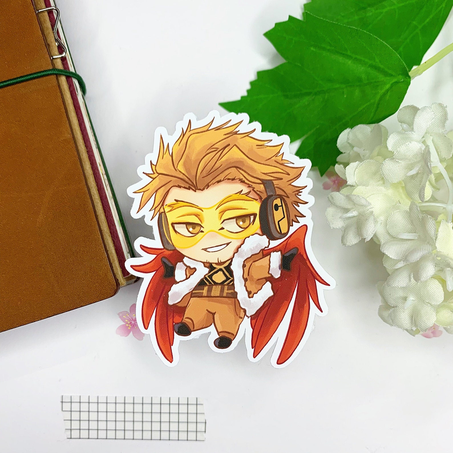 Hawks Vinyl Sticker from My Hero Academia cute chibi | Etsy