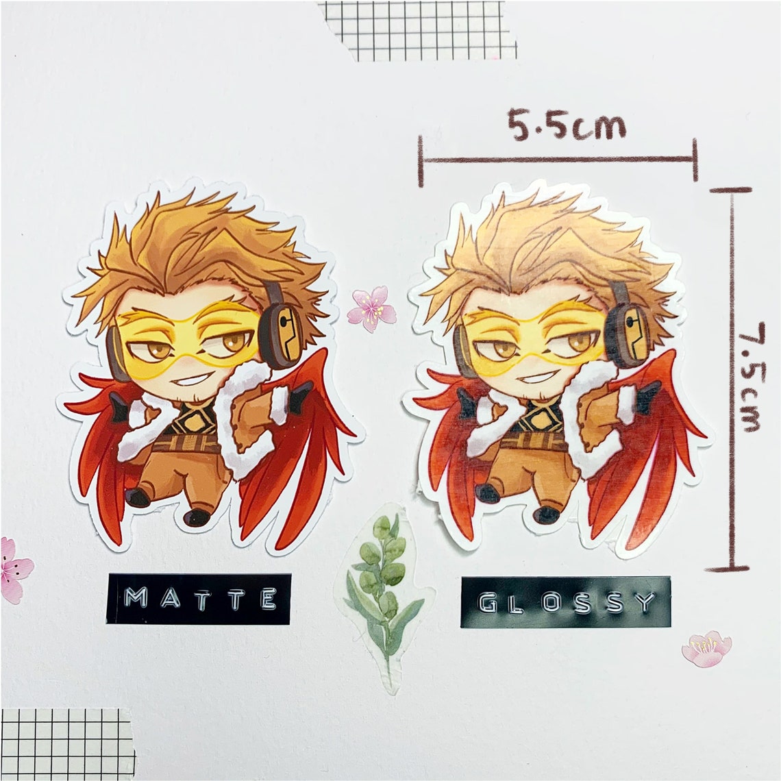 Hawks Vinyl Sticker from My Hero Academia cute chibi | Etsy