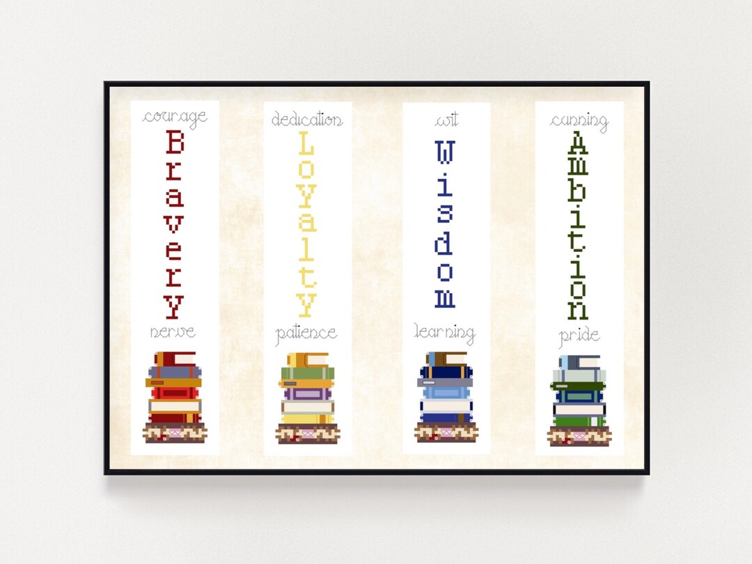 Wizard Traits Bookmark Cross Stitch Pattern Pack - Etsy