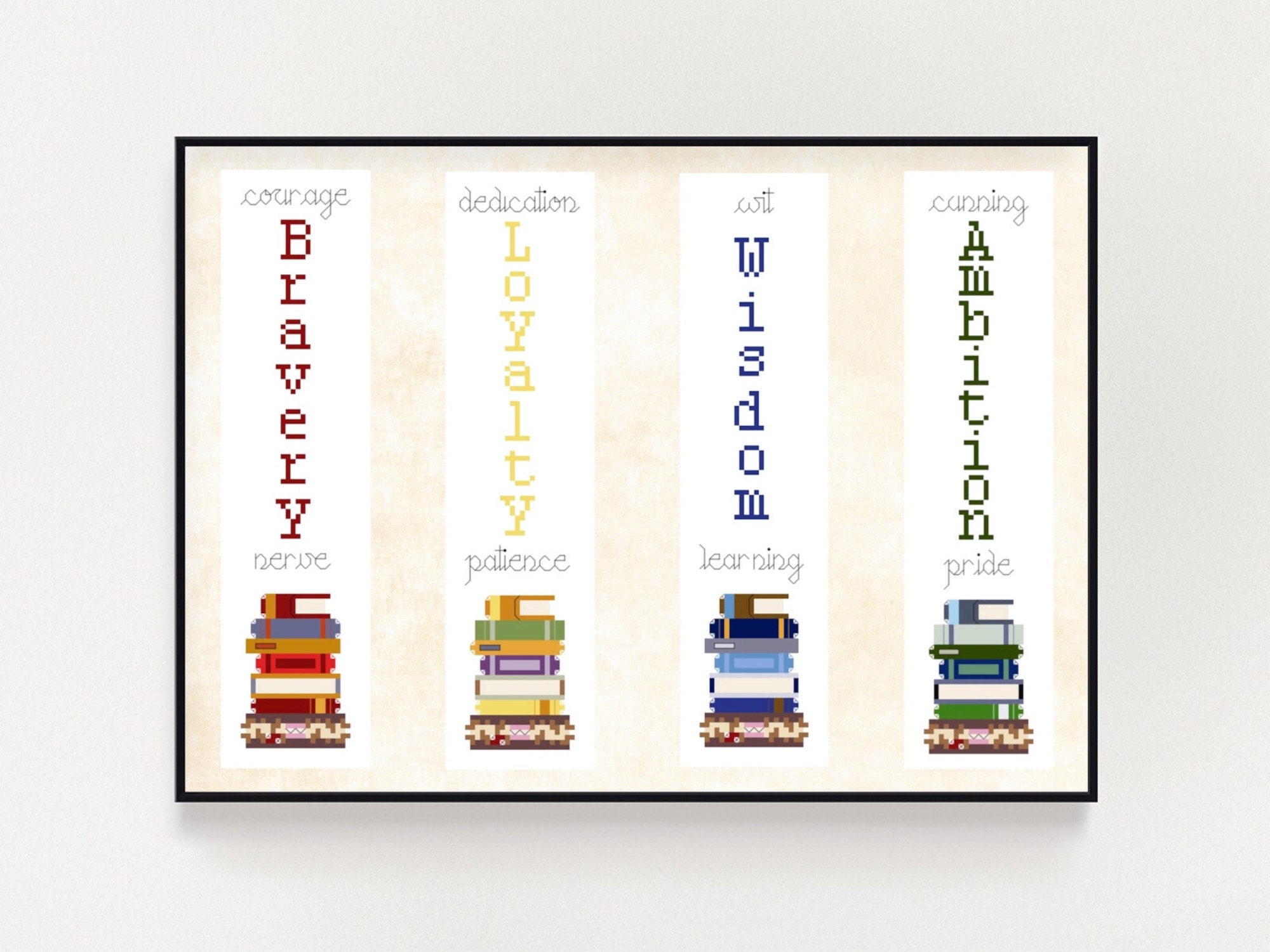 Wizard Traits Bookmark Cross Stitch Pattern Pack - Etsy