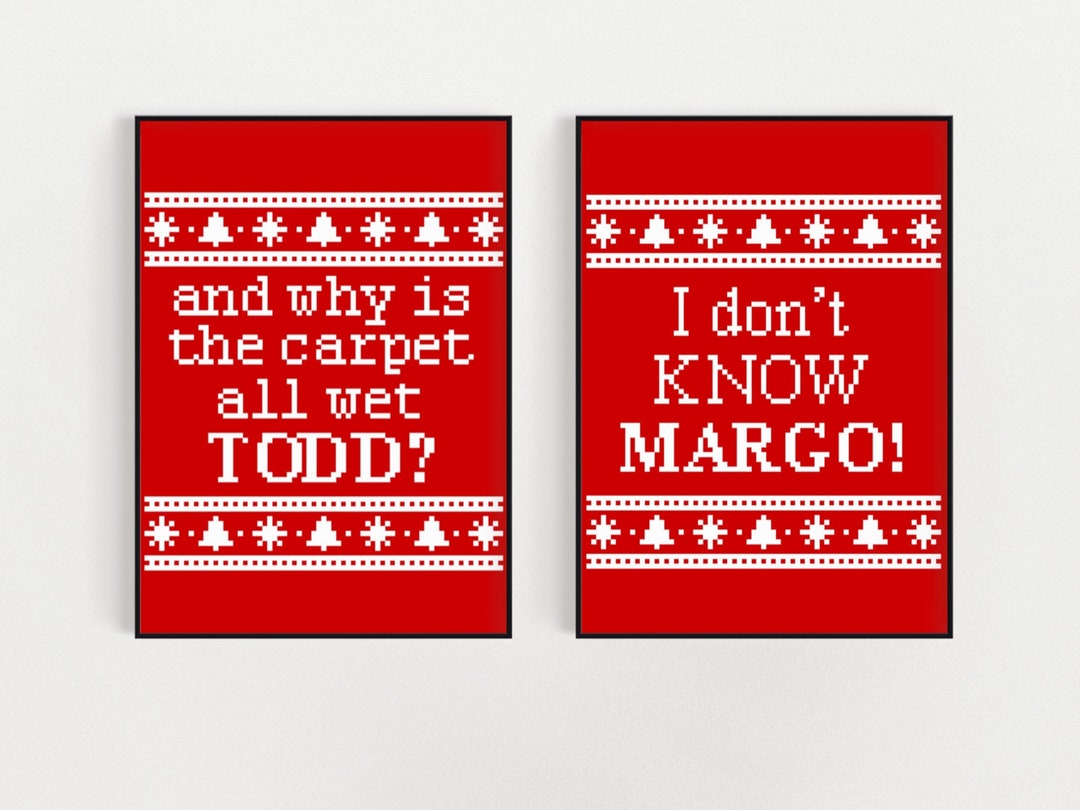 Christmas Vacation Todd and Margo Cross Stitch Pattern Pack - Etsy