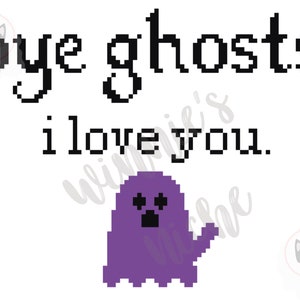Buzzfeed Unsolved Bye Ghosts Cross Stitch Pattern - Etsy