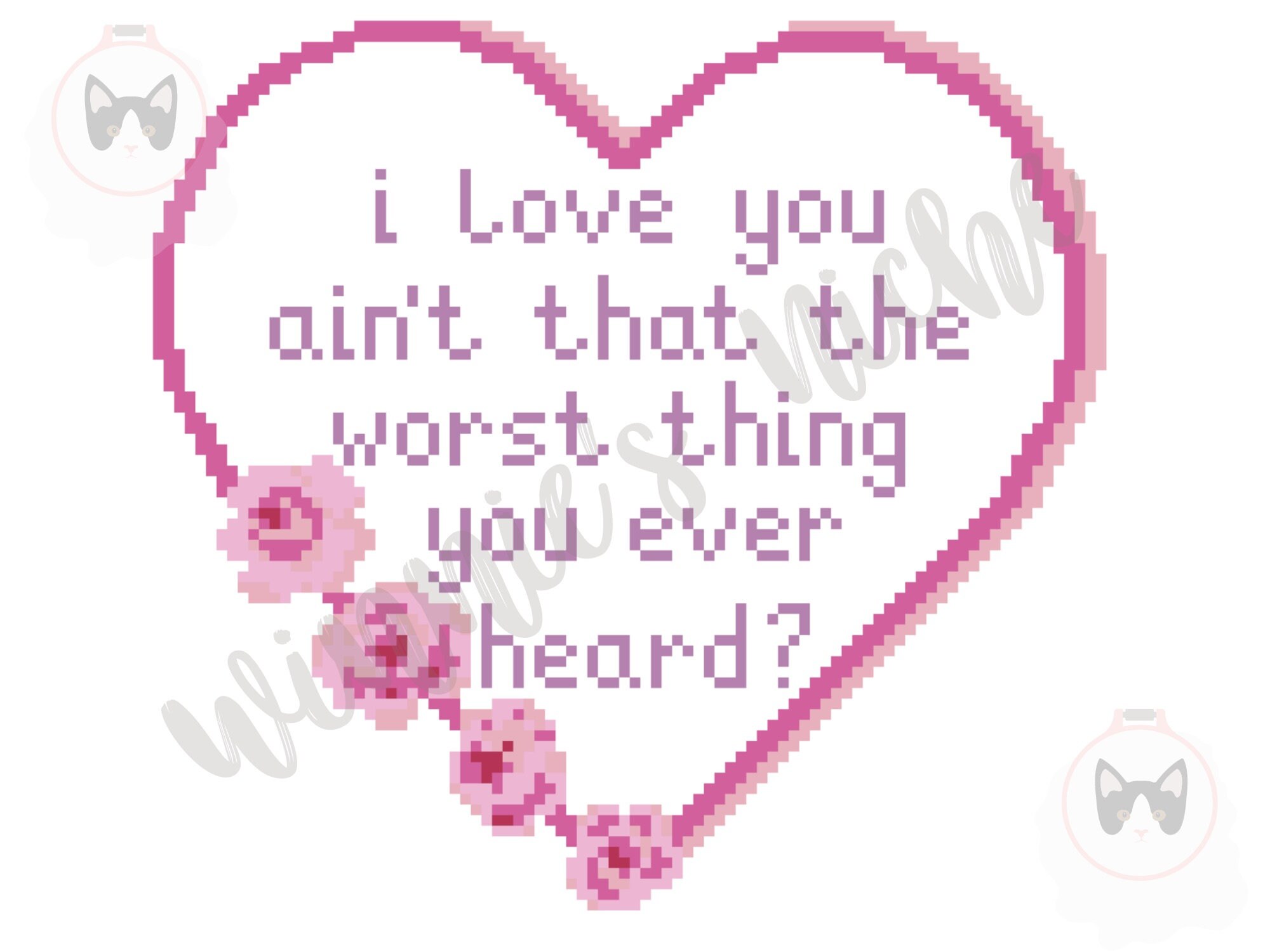 I Love You - Cruel Summer Cross Stitch Pattern - Etsy