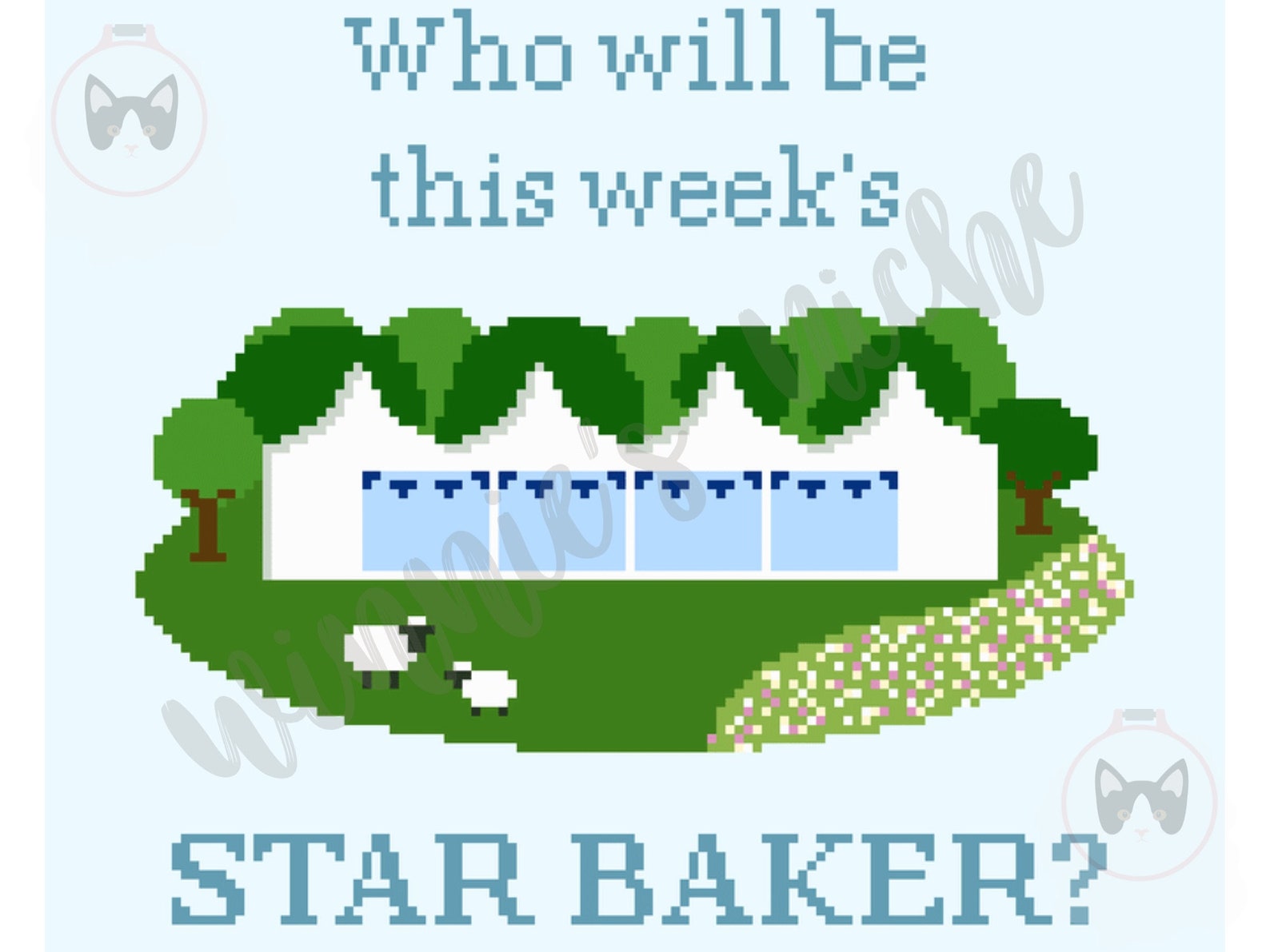 The Great British Bake off Cross Stitch Pattern Pack - Etsy