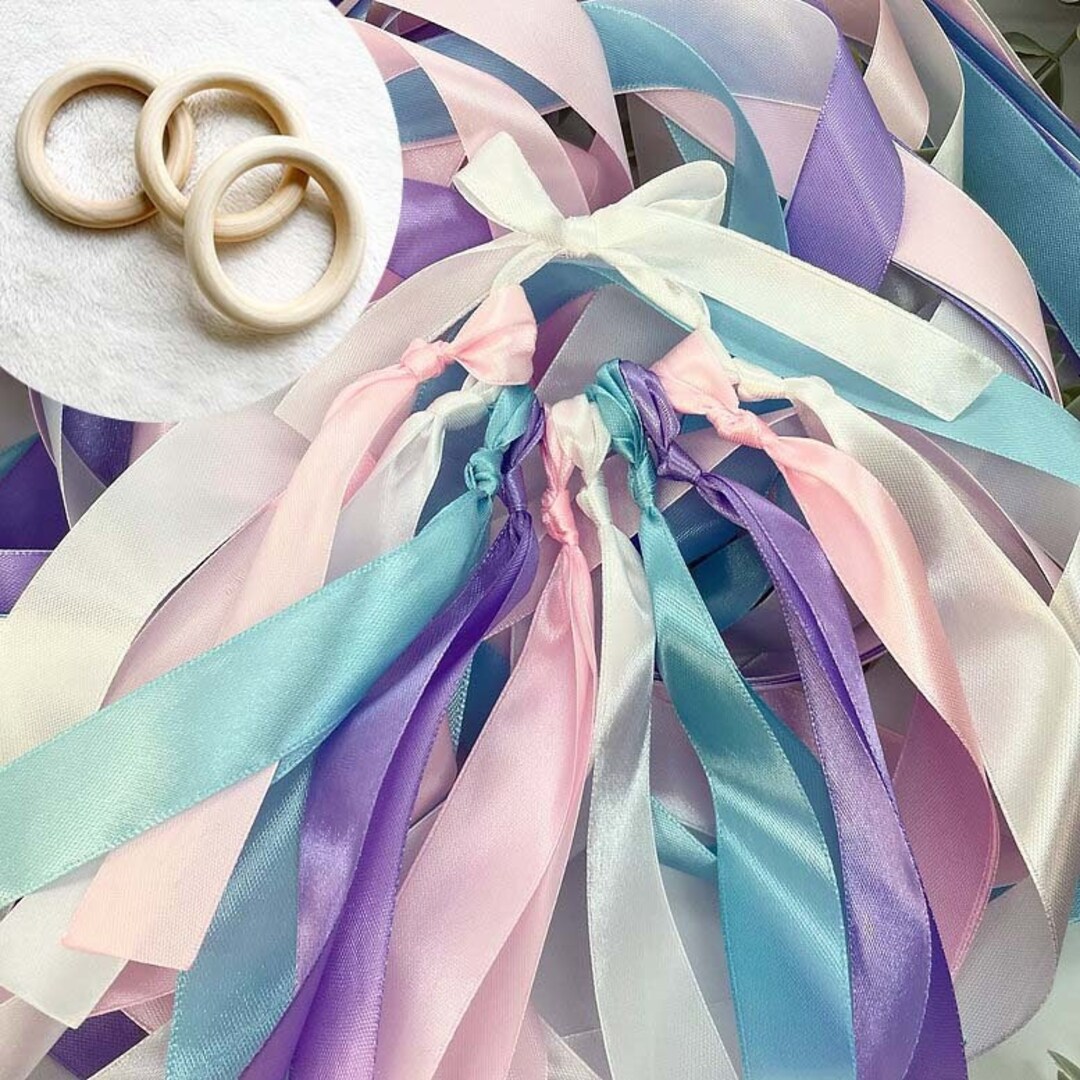 Wooden Ring Round of Ribbons elsa Wedding Bridal - Etsy