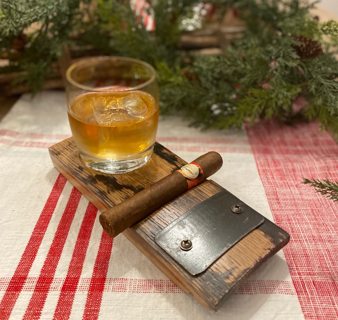 Cigar and Rocks Glass Coaster/rest Includes 9 Ounce Rocks Glass Made ...