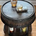 End Table Made From Authentic Whiskey Barrel With Bottom Shelf - Etsy