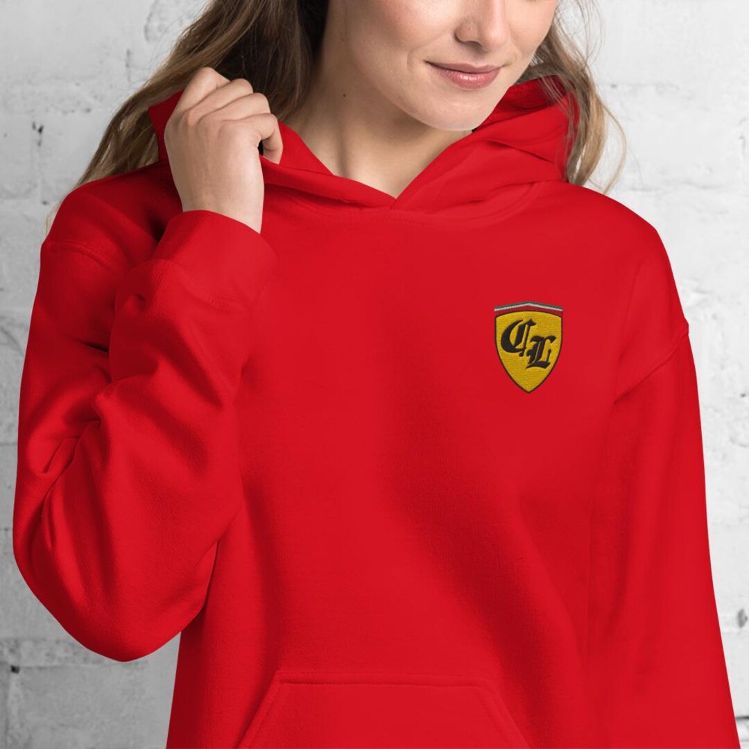 Charles Leclerc Ferrari 2025 “family Crest” Embroidered Hoodie - Etsy