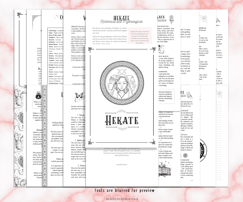 Hekate Goddess Grimoire Printable Book of Shadows Hecate - Etsy